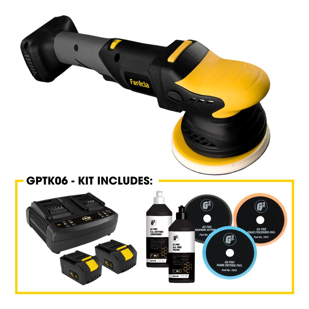 G Plus Cordless Dual Action Polishing Machine (Launch Kit) | Farécla